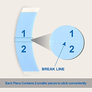 36 Pcs/Bag Double Sided Adhesive Tapes for Hair Extension Lace Front Support Toupee Wigs (Blue Color 1/2)