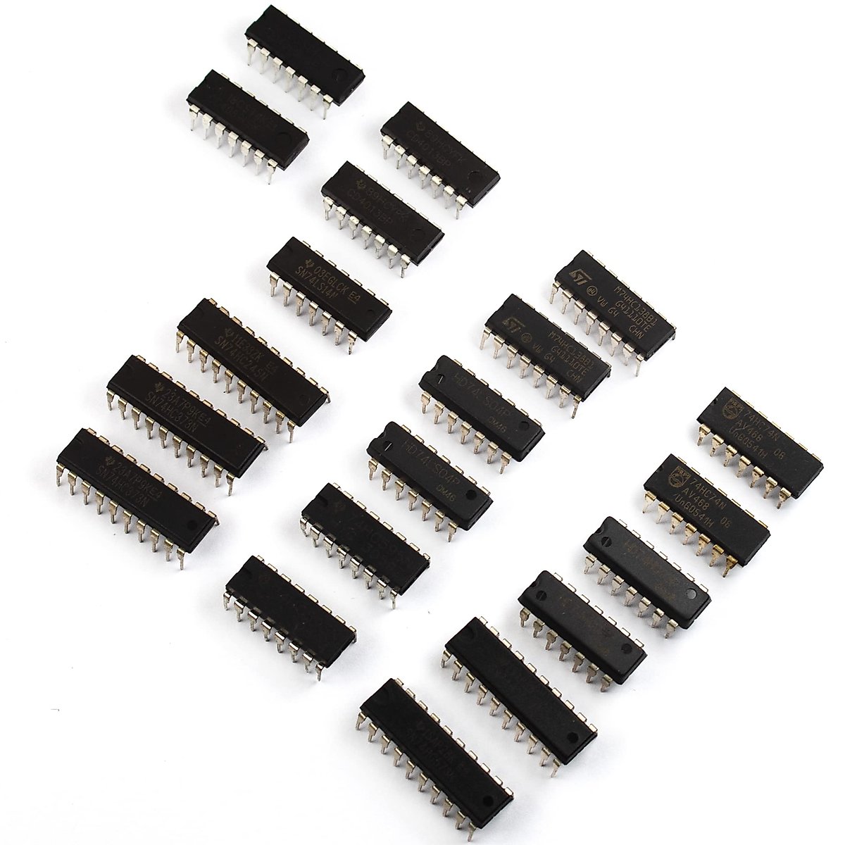 jujinglobal SN74HC573N M74HC138B1 74HC74N SN74HC373N 74HC595N CD4013BP CD4069 74HC05 74LS04 SN74HC245N SN74LS04N Total: 20pcs