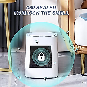 ELPHECO Bathroom Trash Can with Lids 3 Gallon Motion Sensor Garbage can, 11.5 Liters Trapezoidal Automatic Trash Bin, Waterproof Large Capacity Trash can for Bathroom, Kitchen, Living Room, Office