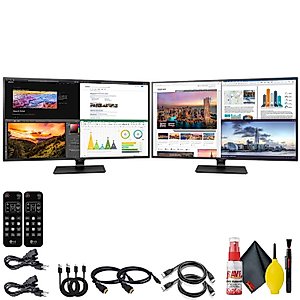 LG 43UN700-B 42.5-Inch 16:9 (3840x2160) 4K UHD IPS Monitor with USB Type-C, Anti-Glare/Haze, HDR10 with 400nits, 4 PBP, PIP, OnScreen Control, with HDMI Cable, and Cleaning Set - Dual Monitor Bundle