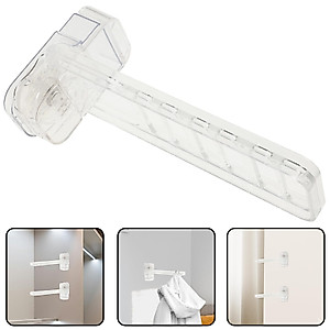 Amosfun Foldable Wall-Mounted Drying Rack with Suction Cup for Travel Dorms and Laundry Rooms No Drilling Drying Rack Clear