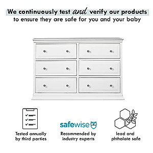 DaVinci Signature 6-Drawer Double Dresser in White