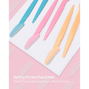 Eyebrow Razor for Women, 12 Pcs Dermaplaning Tool for Face Professional, Face Razor for Women Facial Hair Remover