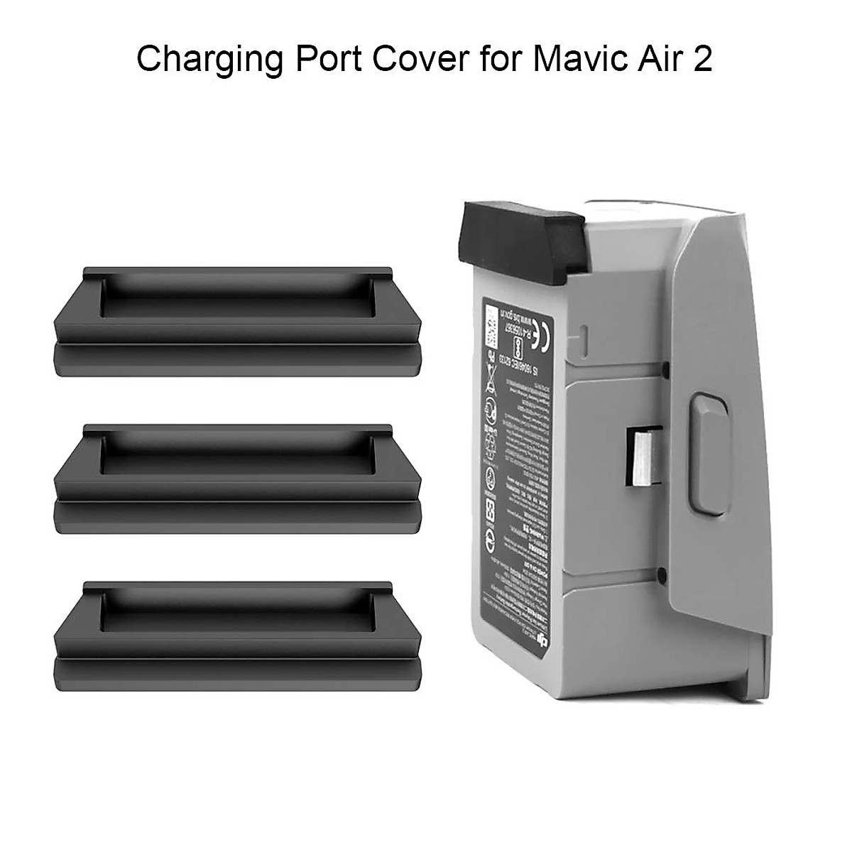 O'woda Lipo Battery Bag for DJI Air 2S / Mavic Air 2, 3 Pack Batteries Storage and Charge Protection Pouch with Charging Port Protective Cap for DJI Mavic Air 2 / Air 2S Accessories