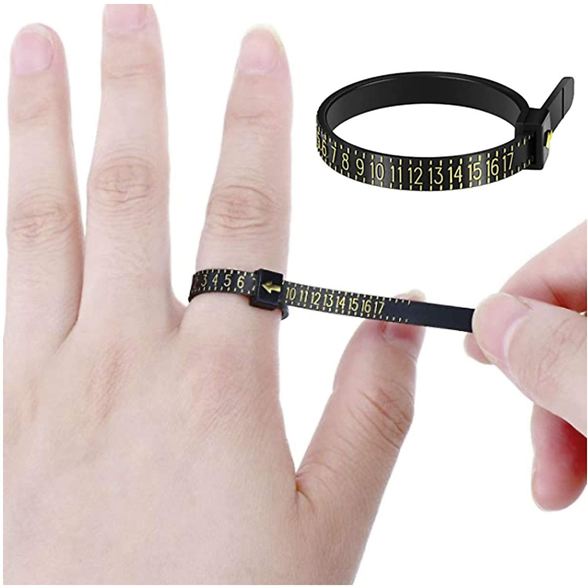 Ring Sizer Measuring Set Reusable Finger Size Gauge Measure Tool Jewelry Sizing Tools 1-17 USA Rings Size