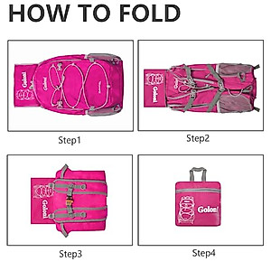 Goloni Ultra Lightweight Packable Backpack 40L - Foldable Hiking Backpack Water Resistant Small Foldable Daypack for Travel,Pink