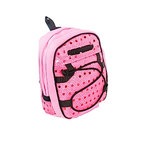 American Fashion World Doll Pink Sequin School Backpack for 18-Inch Dolls | Premium Quality & Trendy Design | Dolls Accessories for Popular Brands