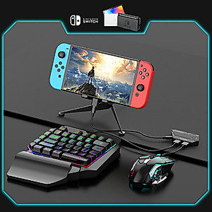Joso Keyboard Mouse Adapter for Nintendo Switch, Wired Keyboard and Mouse Converter for Xbox One, Xbox Series X/S, PS4/PS3 with OTG Adapter/Keys Mapping Play FPS, TPS, RTS Games