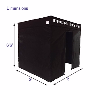 Impact Canopy 5' x 5' Pop-Up Portable Photo Booth Tent Studio with Roller Bag, Black