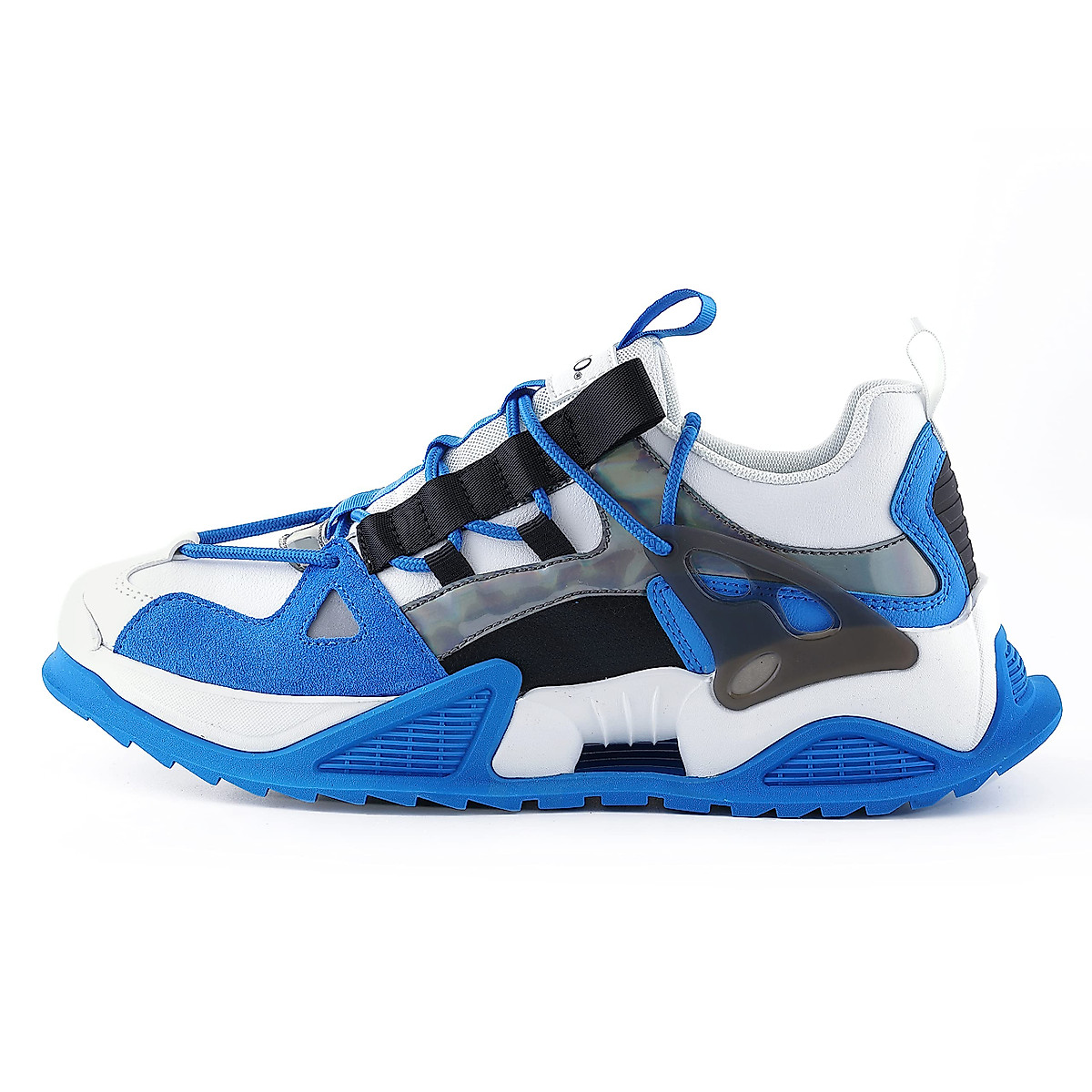 Mazino Zenon Fashion Sneakers for Men - Men's Athleisure Casual Shoes - Blue/White/Black, Size 8.5