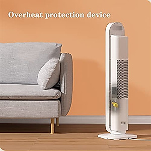 Outdoor Garden Heater Ceramic Space Heater, 2000W Portable Quiet Heater with Remote Control & 12h Timer, Thermostat, Overheat & Tip-Over Protection, Electric Rotating Heater Patio