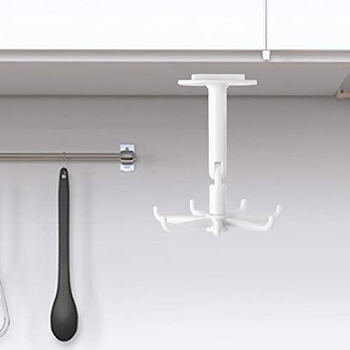 Colcolo 7 Claw Storage 60 Degree Rotation Hangers for Living Room, Office Umbrella Cabinet, White