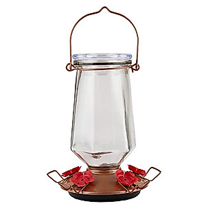 Perky-Pet Perky Pet 9109-1SR Crystal Top-Fill Glass Hummingbird Feeder – 28 oz, Bronze