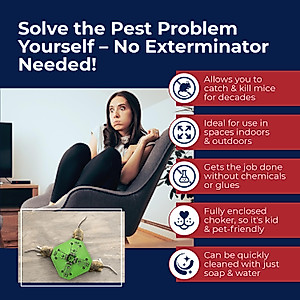 RU CHILLIN Multi Catch Mice Traps | 4-in-1 | Mouse Traps for Home Indoor & Outdoor | Small Rat Traps That Work | Reusable Rodent Traps | Trampas para Ratones | Pet and Child Friendly (Black)