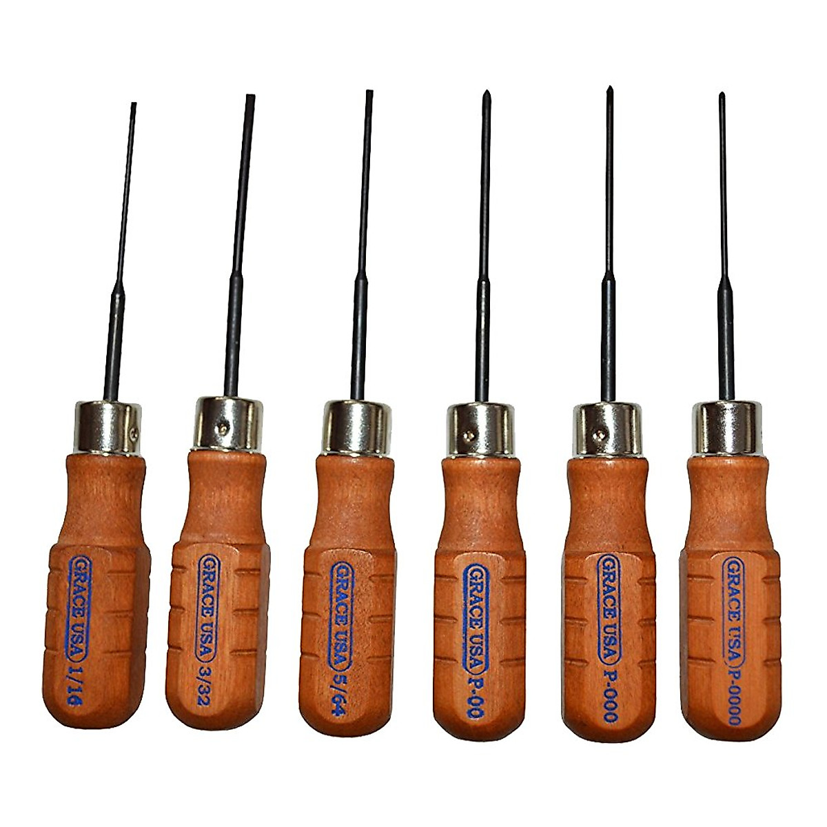 Grace USA - Micro Screwdriver Set - MS6 - Gunsmithing - Screwdrivers - 6 piece - Gunsmith Tools & Accessories, Brown/Black