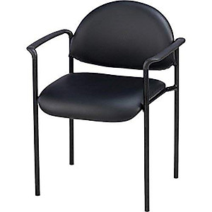 Lorell Reception Guest Chair, Black