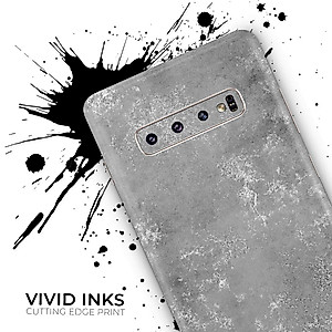 DesignSkinz Distressed Silver Texture v13 Protective Vinyl Decal Wrap Skin Cover Compatible with The Samsung Galaxy S20 (Screen Trim & Back Glass Skin)