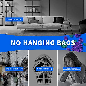 ZSZMFH 15 Pack Moisture Absorber Hanging Bags, Fragrance Free Humidity Packs, Hanging Closet Dehumidifier Bags, Moisture Absorber Packets-220g/pack.