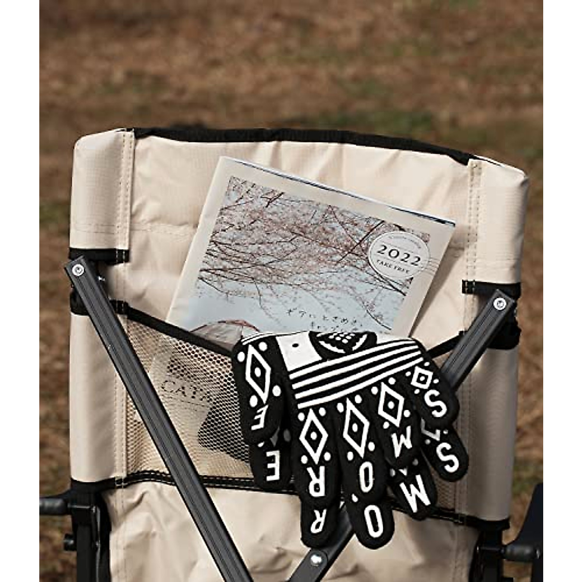 S'more Camping Aluminum High Armchair, Lightweight Folding Chair with Back Pocket, Portable Outdoor Chair with Carry Bag for Camping, Picnic, Fishing, Hiking, Sports Meeting, BBQ, Beach (Black)