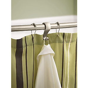 Moen SR2100BN Shower Curtain Rolling Rings, Pack of 12, Brushed Nickel