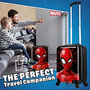 Marvel Carry On Suitcase for Kids Spiderman Cabin Bag with Wheels Luggage Bag for Boys Carry On Travel Bag with Wheels and Handle Small Suitcase with Wheels