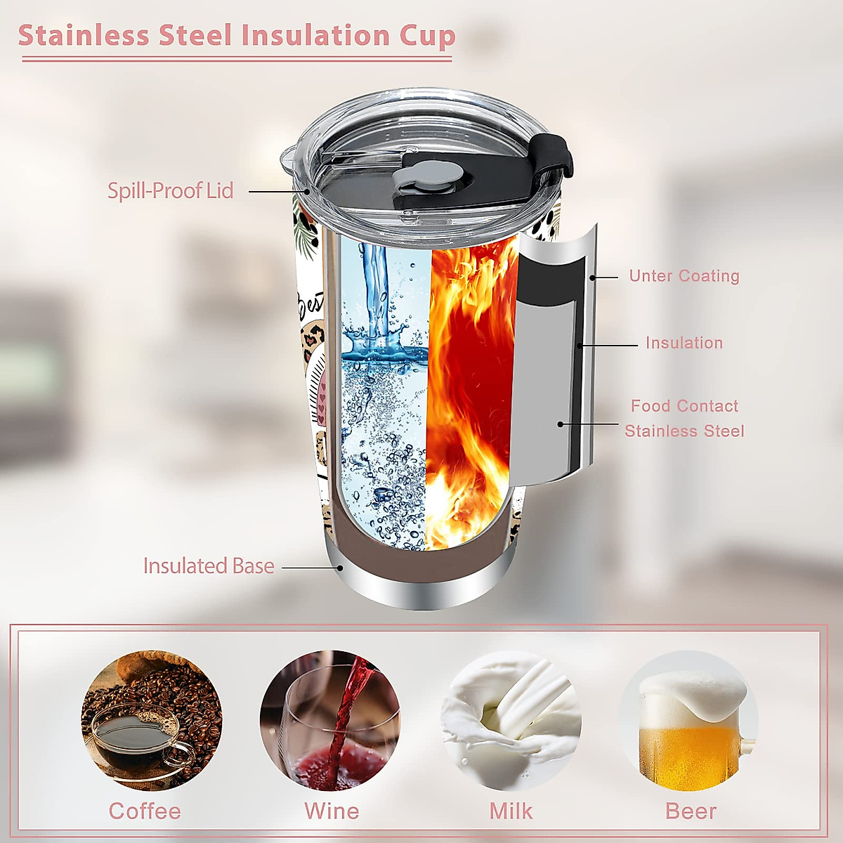 FlyweightZ Coworkers Gifts - 20oz Best Freakin Coworker Ever Tumbler Gifts for Women - Birthday Gift for Work Bestie - Going Away Gift Goodbye for Co Worker - Coworker Leaving Gift, 1 Piece