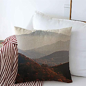 Decorative Pillow Covers Autumn Grayson Highlands State States Park Trek Jefferson Nature Parks Valley Outdoor Wilderness Throw Pillow Covers Sofa Bench Couch Summer Decor 20x20 Inch