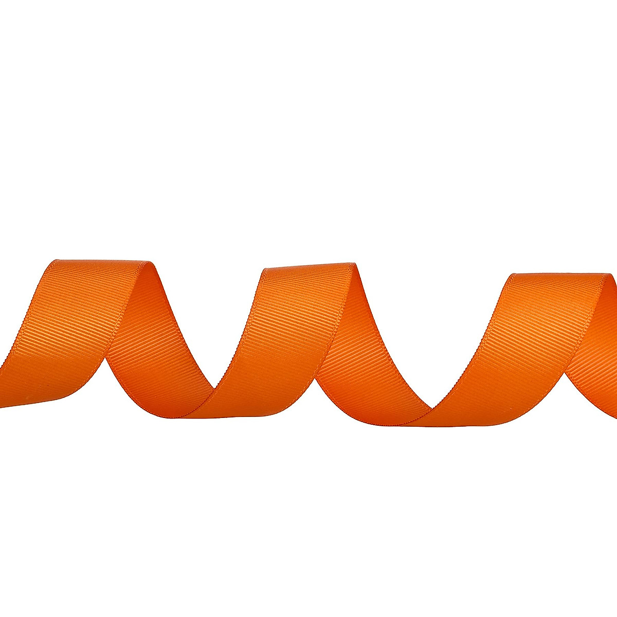 ATRBB 25 Yards 1 Inch Solid Grosgrain Ribbon Roll for Gift Wrapping DIY Hair Accessories (Orange)