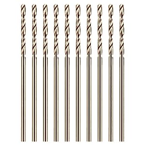 1mm Cobalt Drill Bit Set, M35 Twist HSS Drill Bits Straight Shank, 1mm High Speed Steel Drill Bits for Drilling in Hard Metal, Stainless Steel, Cast Iron
