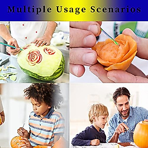 Plavision Carving tools for Wax Wood: 7 Pcs Rainbow Stainless Steel Double-Sized Sculpting Clay Tools Kits with Silicone Container for kids Wood, Wax, Jewelry, Clay, Pottery