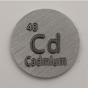 Cadmium (Cd) 24.26mm Metal Disc for Collection or Experiments