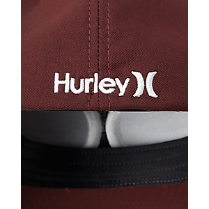 Hurley Men's H20 Dri One & Only Flexfit Baseball Cap, Size Large-X-Large, Burgundy