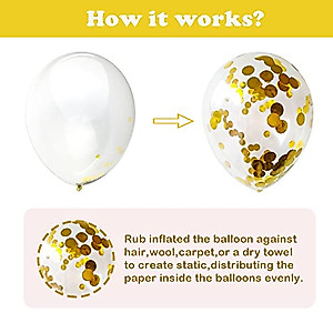 50th Anniversary Decorations Party Supplies Set of Happy Anniversary Photo Banner and Balloons,Hanging Swirls for 50 year Wedding Anniversary decor(Gold)