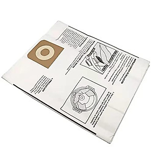 Pack 6 Vacuum Bags For Craftsman 16 to 20 gallon Shop Vac and Ridgid 16 Gal Shopvac Dust Collection Bags, CMXZVBE38749 Replacement Parts Accessories Kit