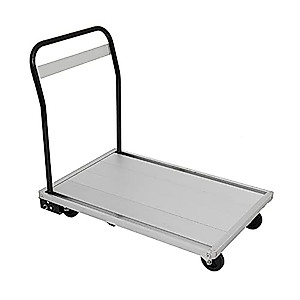 DMUNIZ Platform Trucks Flatbed Cart Folding Aluminum Platform Truck with Steel Foldable Handle Moving Platform Push Cart Rolling Flatbed Cart Hand Truck 770 Lbs Push Cart