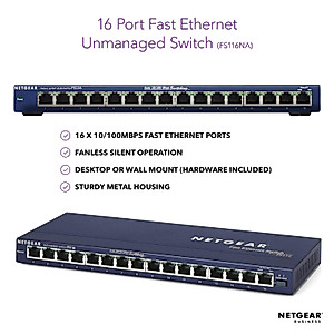NetGear FS116NA 16-Port 10/100 Fast Ethernet Switc