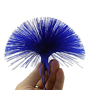 Makhry 8pcs 16cm/6.28 inch Cute Chunky Tassels Soft Elegant Handmade Silky Floss Tassels with 2.75 Inch Cord Loop and Chinese Knot for Woman Earrings, Jewelry Making, Souvenir, (Navy Blue)