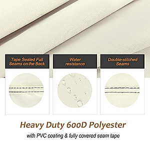 NettyPro Patio Chair Covers for Outdoor Furniture 2 Pack, Waterproof Heavy Duty Lawn Patio Furniture Cover Deep Seat Dining Chair Covers High Back, 34W x 37D x 36H inches, Beige