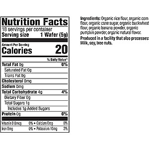 Plum Organics | Little Teethers | Organic Toddler & Kids Snacks | Banana & Pumpkin | 3 Ounce Teething Wafers with 6 Count(Pack of 6)