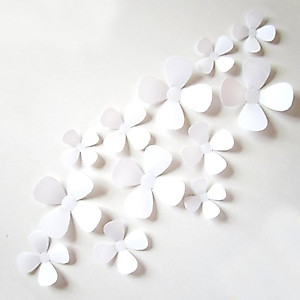 Amaonm® Removeable 3D DIY Nursery Flowers Wall Decals Stickers Murals Peel & Stick Home Decorations Art Decor for Kids Babys Girls Room Bedroom Offices Bathroom Living Room Classroom