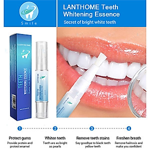 3Pcs Teeth Whitening Pen,Teeth Whitening Essence, Teeth Whitening Gel,Teeth Stain Remover to Whiten Teeth,Intensive Stain Removal Teeth Reduce Yellowing