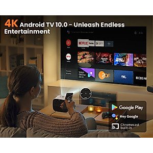 ETOE E3 Pro Projector White with 100'' Screen