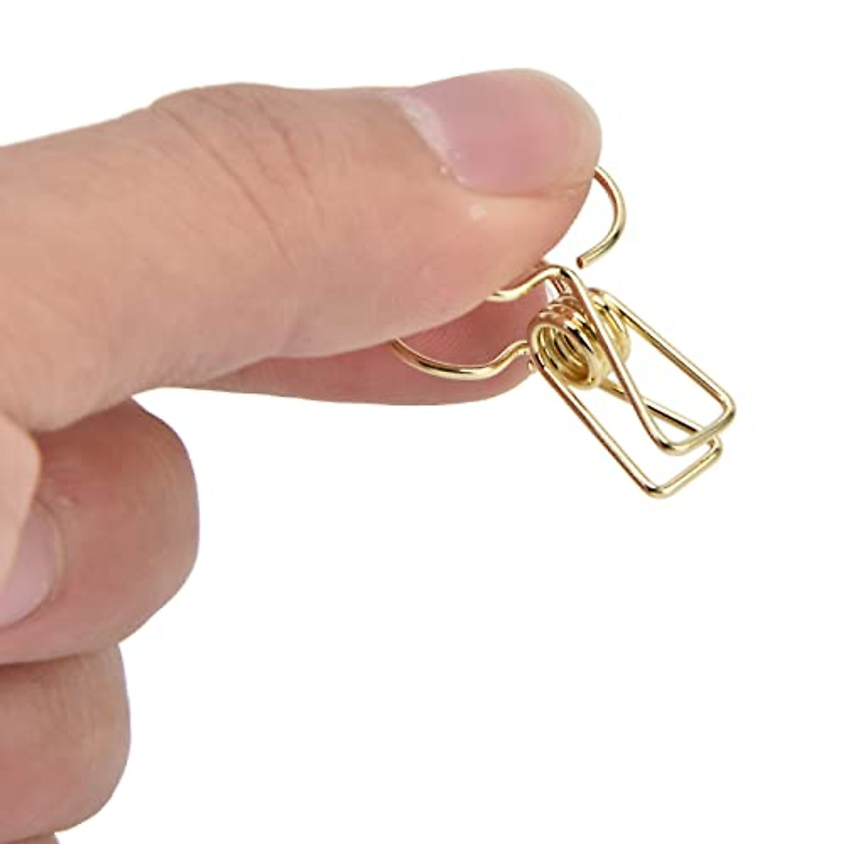 Chip Clips 20pcs, Hollowed 1.4in Bag Clips Food Clips Leaf Design Metal Bag Clips for Chips Electroplating Iron Wire Bag Clips Photo Clips Clothespins Clip for Food Bags, Laundry, Paper(Gold)