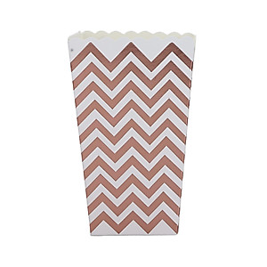 Popcorn Boxes 36PCS Large Capacity Popcorn Paper Boxes Buckets Top Opening Popcorn Cups Popcorn Container for Movie Party(Rose Gold)