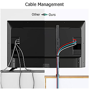 Universal TV Stand, Table Top TV Stand Base Replacement for Most 37 to 80 Inch LCD LED TVs, 4 Height Adjustable TV Legs with Cable Management Hold up to 100lbs,Max VESA 800x400mm,Black(SG81901)