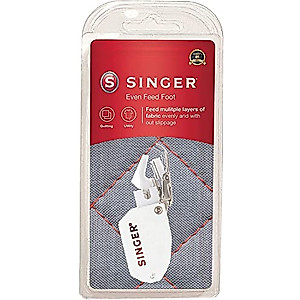 SINGER | Even Feed/Walking Presser Foot - Fork, Perfect for Matching Stripes & Plaids, Quilting & Sewing with Pile Fabrics - Sewing Made Easy