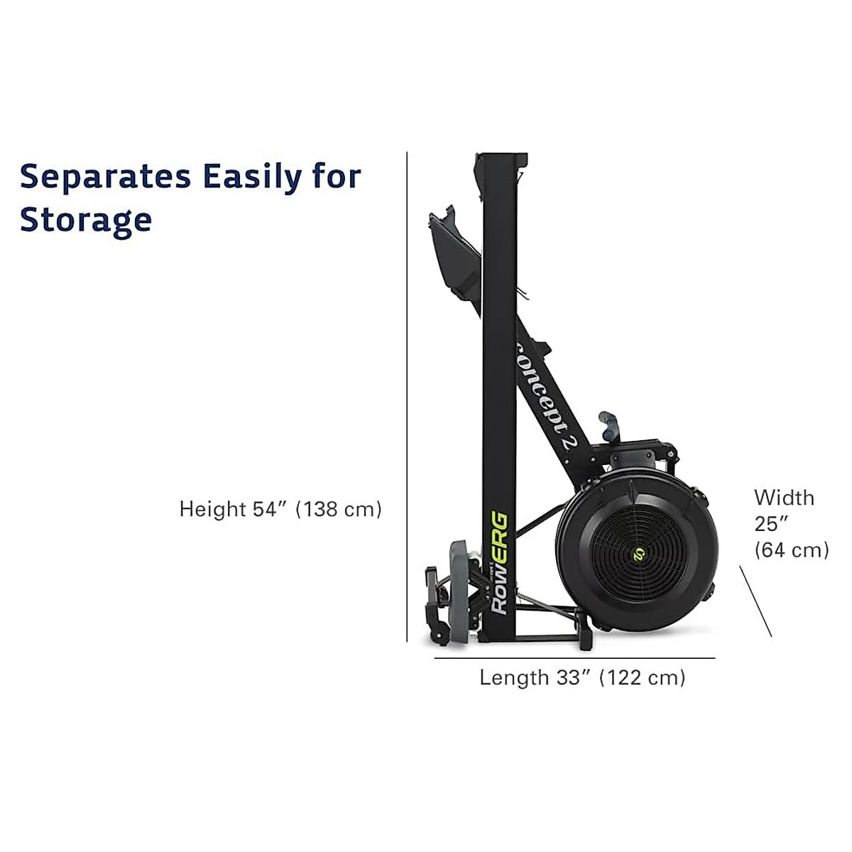 Concept2 RowErg Model D Indoor Rowing Machine Gray Color with PM5 Monitor, Device Holder, Adjustable Air Resistance, Easy Storage