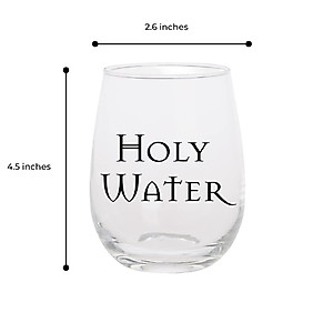 Twerp Funny Catholic Gift - Christian Holy Water Wine Glass - 15 oz