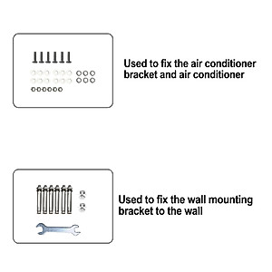 POPMOON Stainless Steel Mounting Bracket for 9000-36000BTU Condenser Ductless Mini Split Air Conditioner Heat Pump Systems.