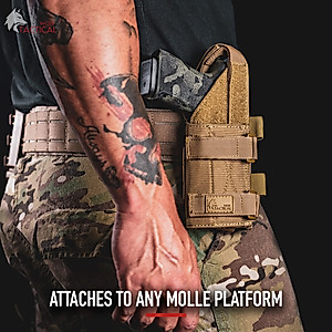 WOLF TACTICAL Molle Holster Universal Holster Molle Pistol Holster Airsoft Pistol Holster Nylon Tactical Holsters for Pistols